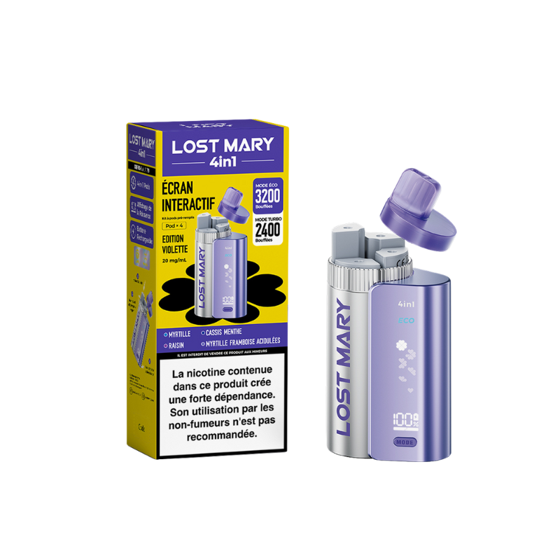 Pack 4en1 Violet Lost Mary 20mg - ADNS