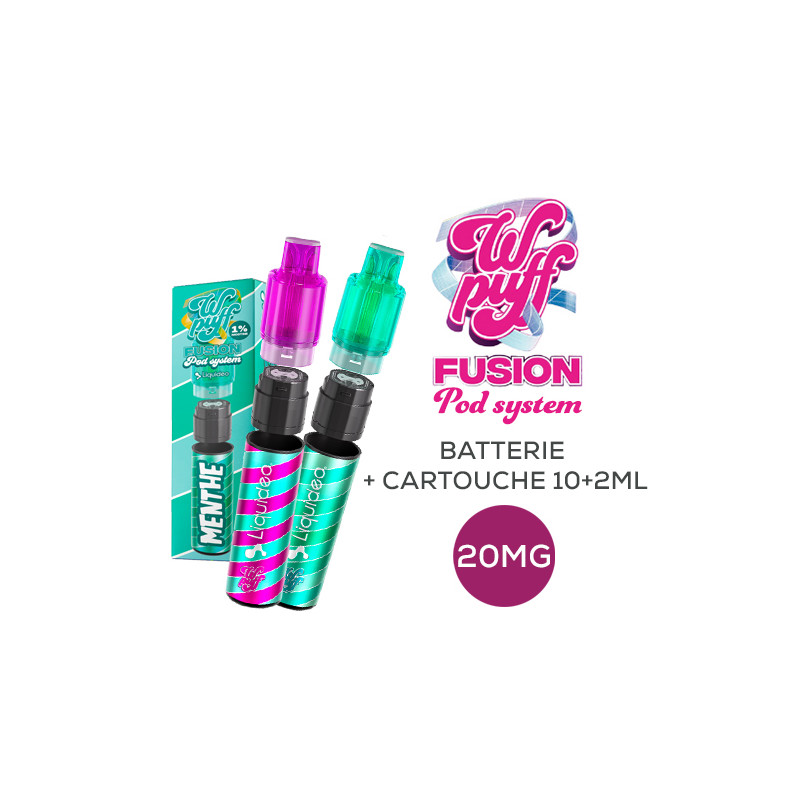 Kit Wpuff Fusion Pod System (Cartouche 10+2mL) 2% Liquideo - ADNS